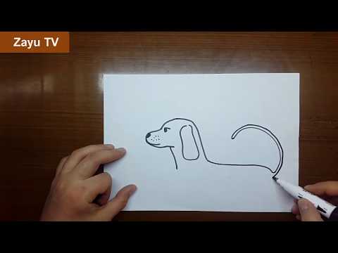 How to draw DOG and Coloring Pages For Kids, Children, Babies . Sekil cekmek . Zayu TV