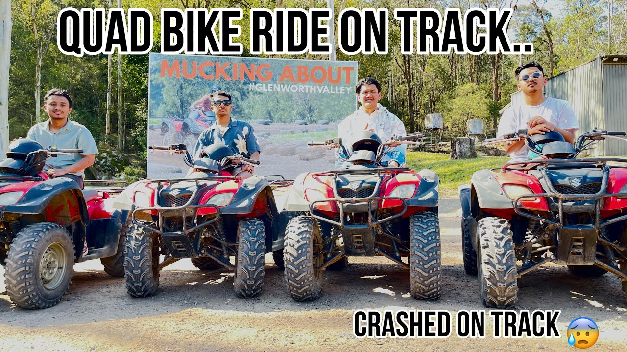 CRASHED ON TRACK || Quad Bike Ride On Track || Glenworth Valley ...