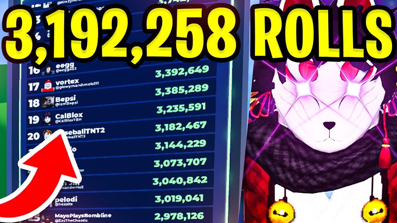 I ROLLED 3,192,258 Times in ROBLOX RNG GODS and GOT... - YouTube