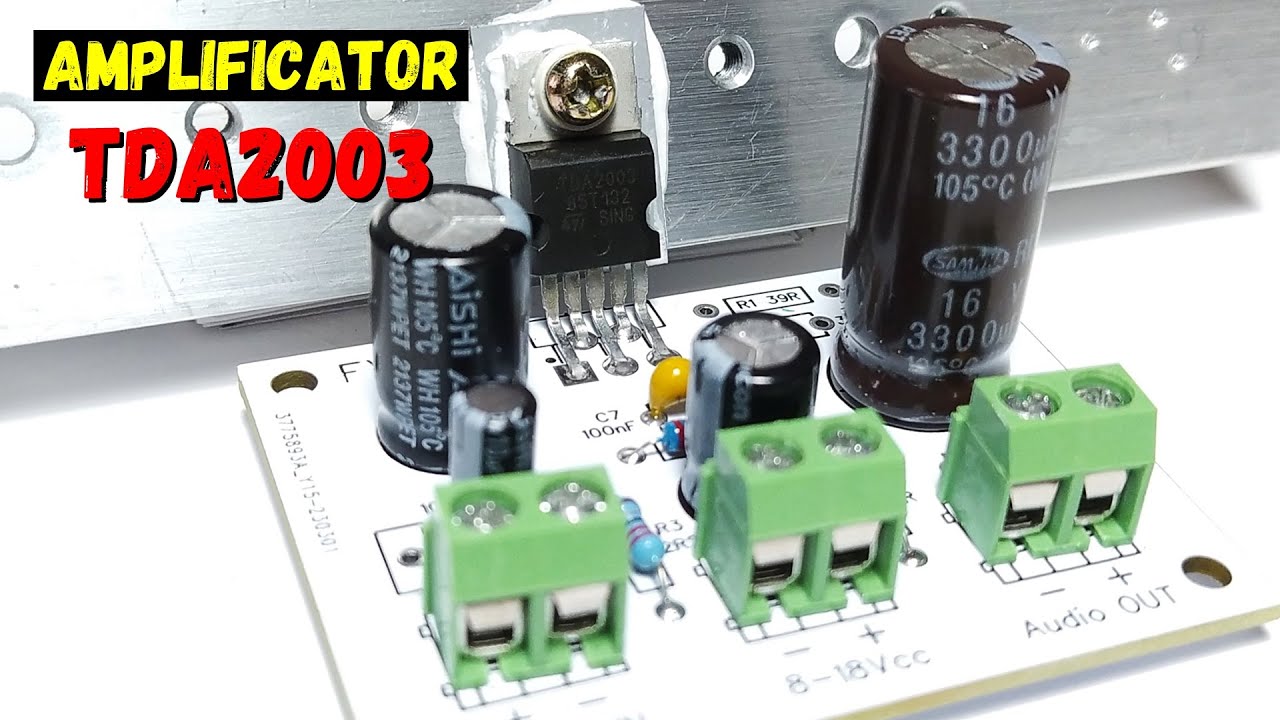 Amplificator audio cu TDA2003 - YouTube