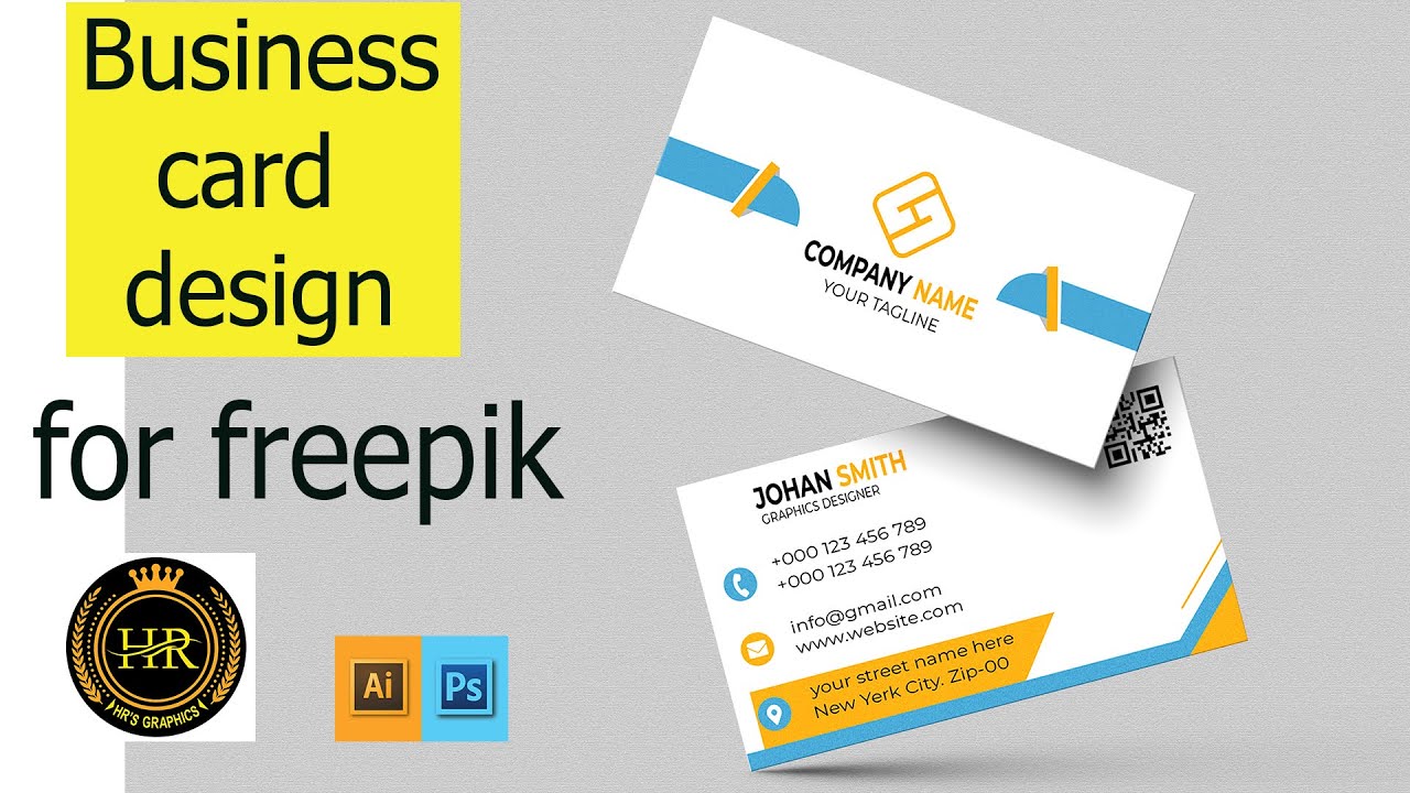 Business card design for freepik| illustrator visiting card design ...