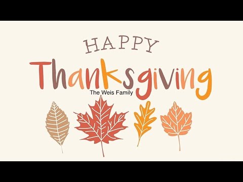 Weis Family - Thanksgiving Rap - YouTube