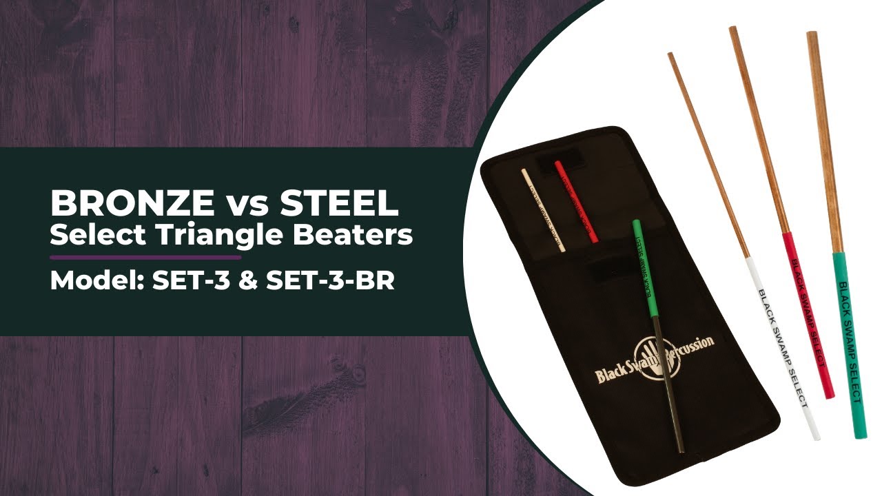 Bronze & Stainless Steel Select Triangle Beater Comparison - YouTube