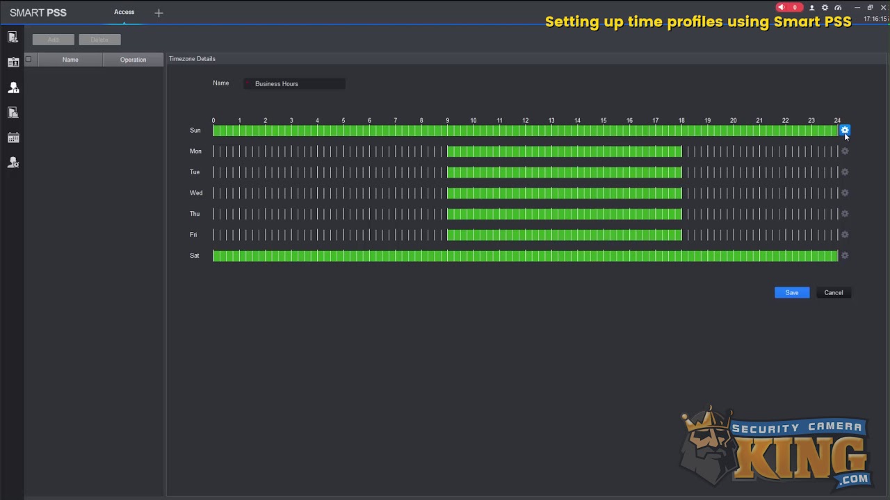 TUTORIAL - Setting up time profiles using Smart PSS - YouTube
