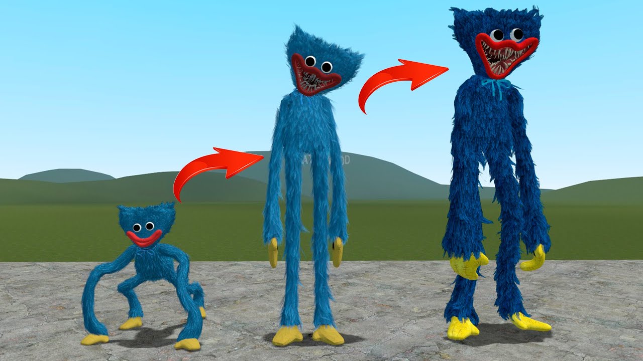 EVOLUTION OF NEW HUGGY WUGGY POPPY PLAYTIME CHAPTER 4 in Garry's Mod ...
