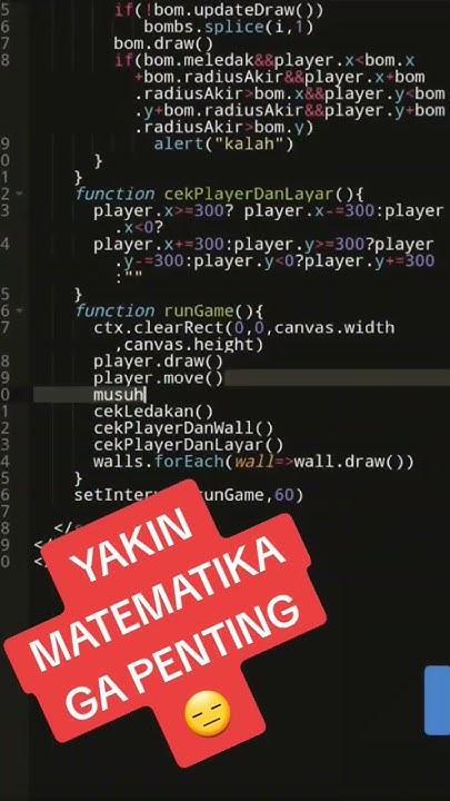 Yakin Matematika tidak penting #gamedevelopment #coding #tutorialcoding #javascript #html5 # ...