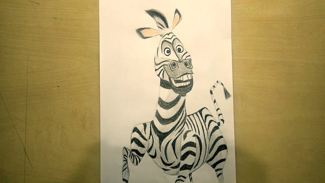 Marty from Madagascar Drawing| easy drawing marty #martydrawing # ...
