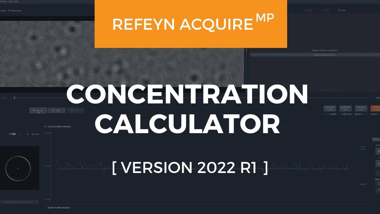 Refeyn AcquireMP (Version 2022 R1) | Concentration Calculator - YouTube
