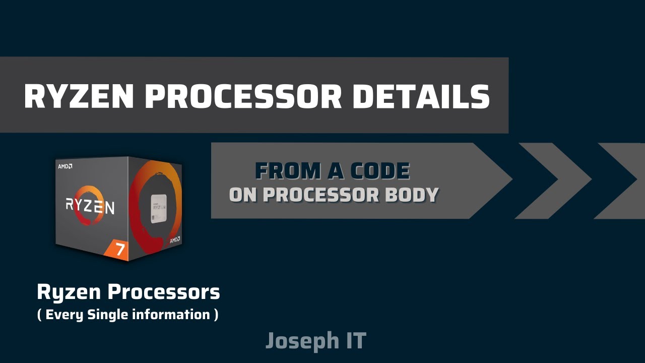 AMD Ryzen Processor Details From Body Code - YouTube