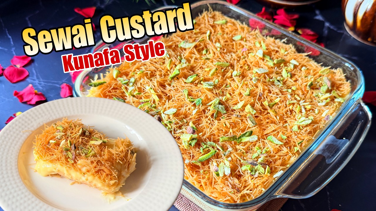 Kunafa Style Sewai Custard Dessert in 10 Minutes | Easy And Unique ...