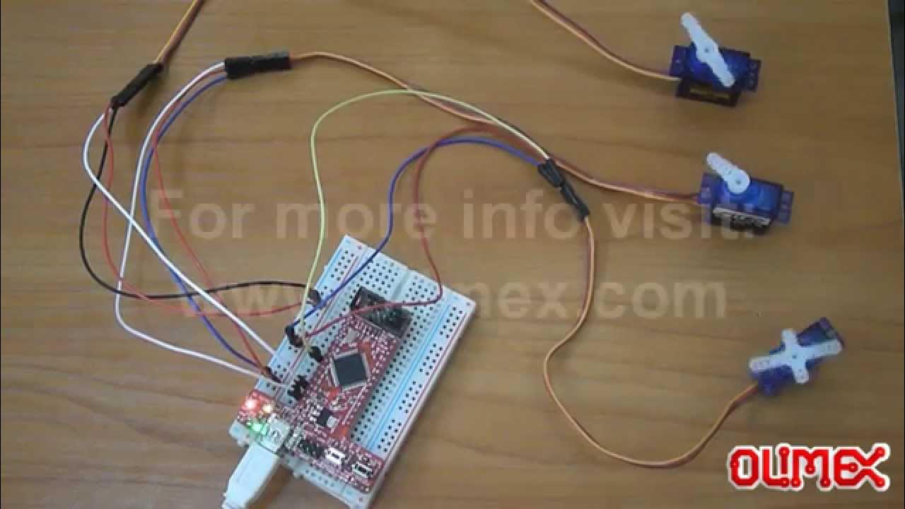 AVR-T32U4 Adruino Leonardo Servo motors control demo - YouTube
