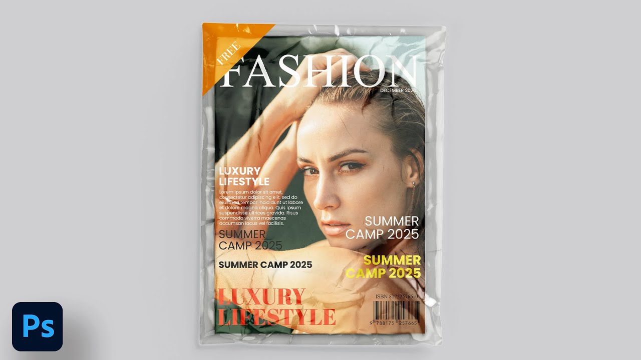 Photoshop Tutorial: Magazine CoverPage Design Step by step - YouTube
