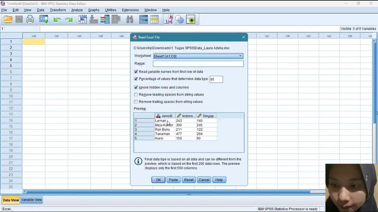 mengimpor data Excel menjadi format spss serta grafik _Tugas 2 - YouTube
