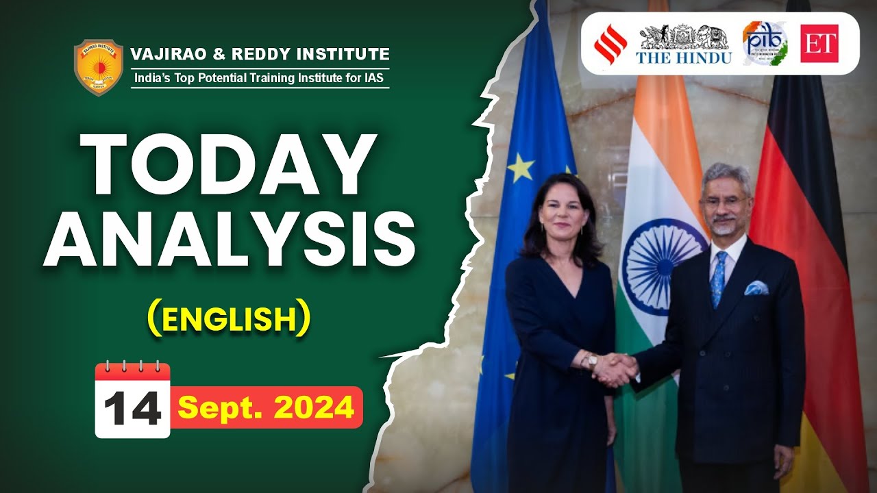14 September 2024 Current Affairs Today Analysis in English by Vajirao ...