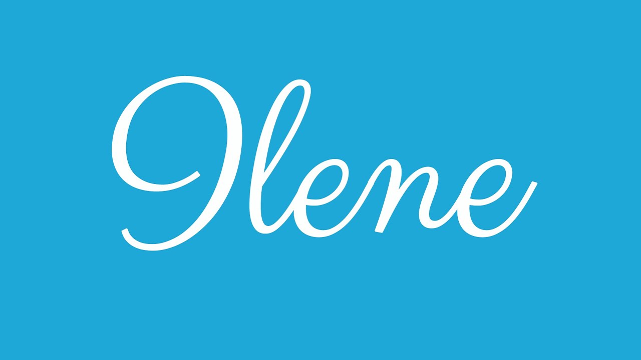 Learn how to Sign the Name Ilene Stylishly in Cursive Writing - YouTube