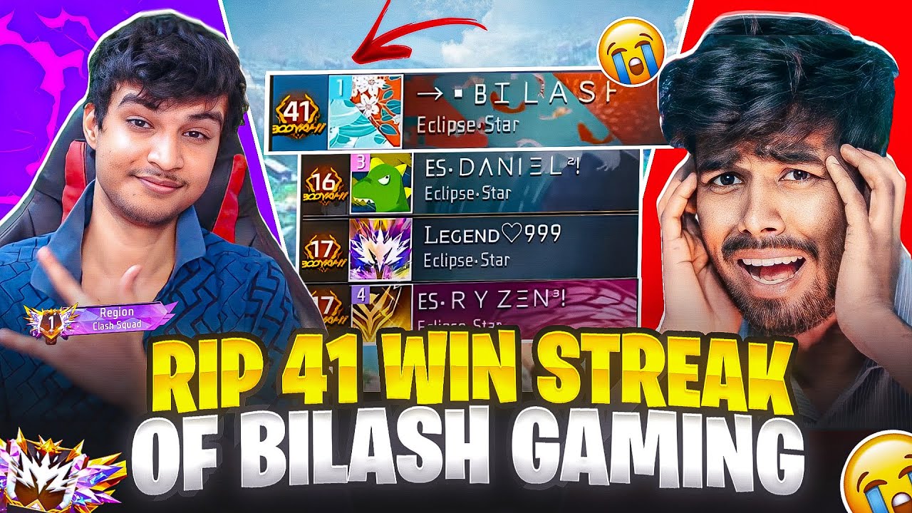 WE BROKE 41 STREAK OF BILASH GAMING 🔥 REGION TOP MATCH 😵 FAIR TOP 1 - SUBODH 🐐 FREE FIRE - YouTube