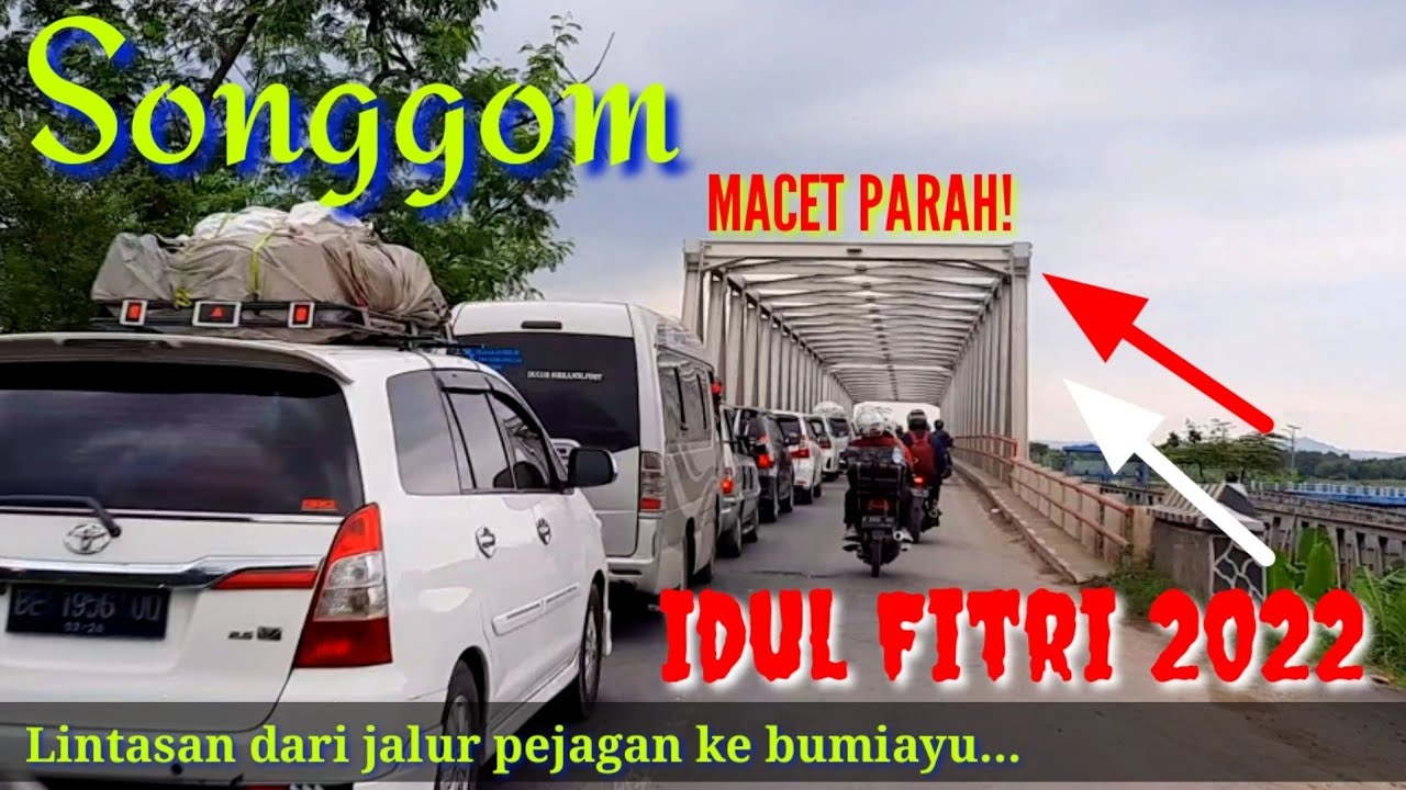Lintasan Bus Via Jalur Selatan PINGGIR KALI | SONGGOM Macet Parah Pas ...