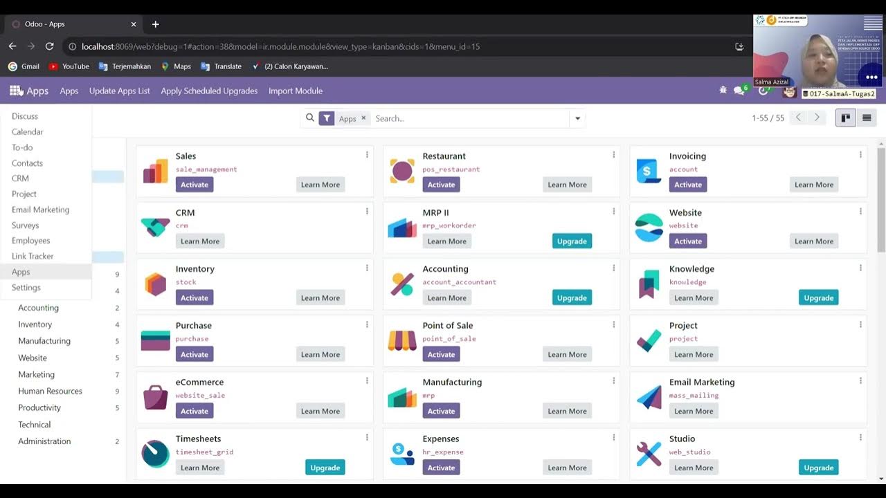 [Odoo 17] Tutorial Aktivasi Developer Mode & Install Modul Apps di Odoo ...