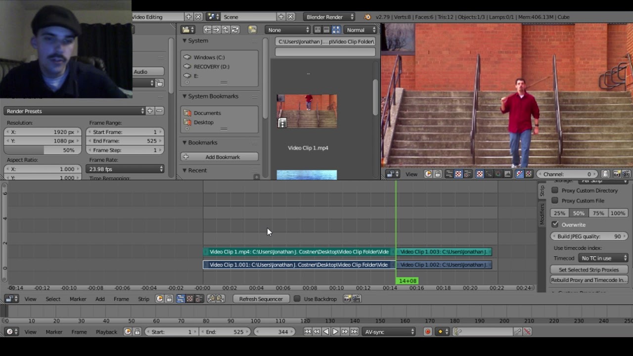 How to Edit Video Clips in Blender - Tutorial - YouTube
