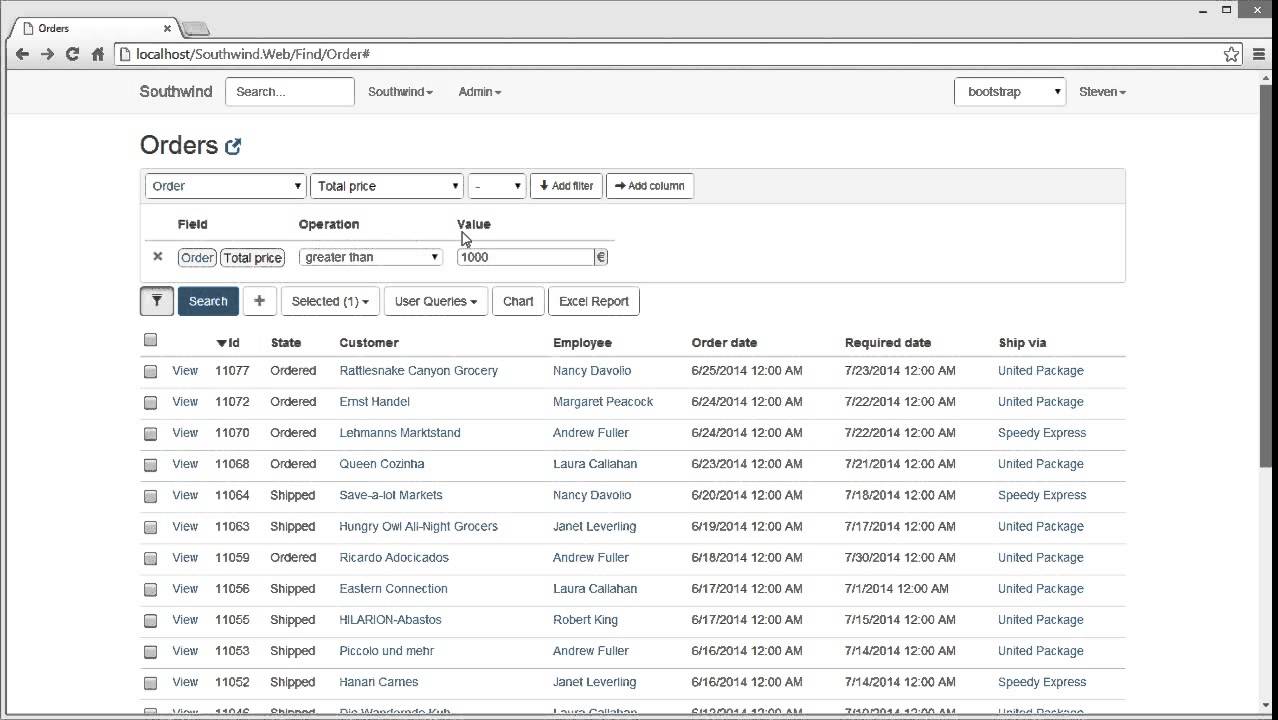 Search Control in Signum Framework - YouTube