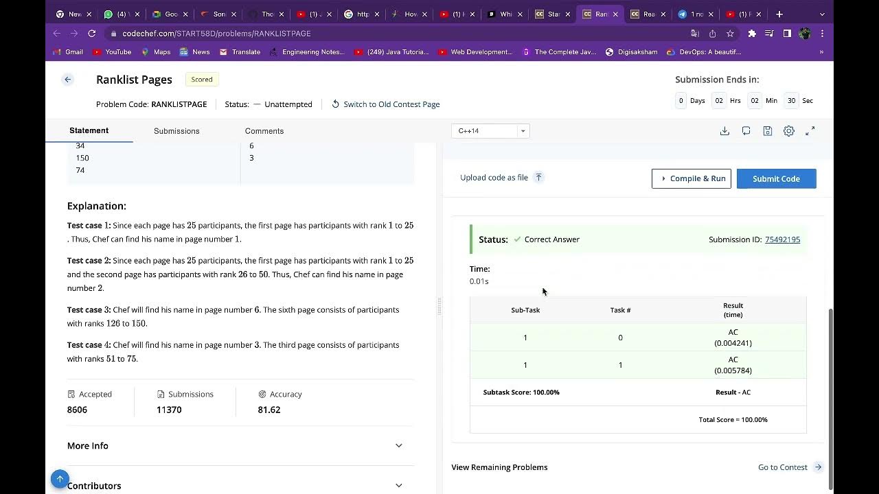 Ranklist Pages solution - YouTube