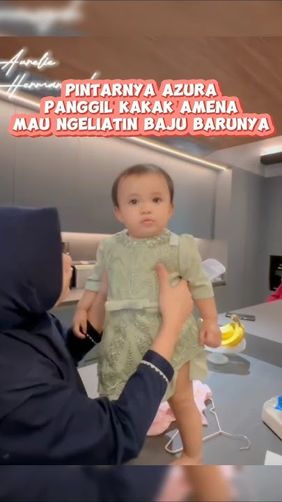 Pintarnya Azura manggil kakak amena ngeliatin baju barunya - YouTube