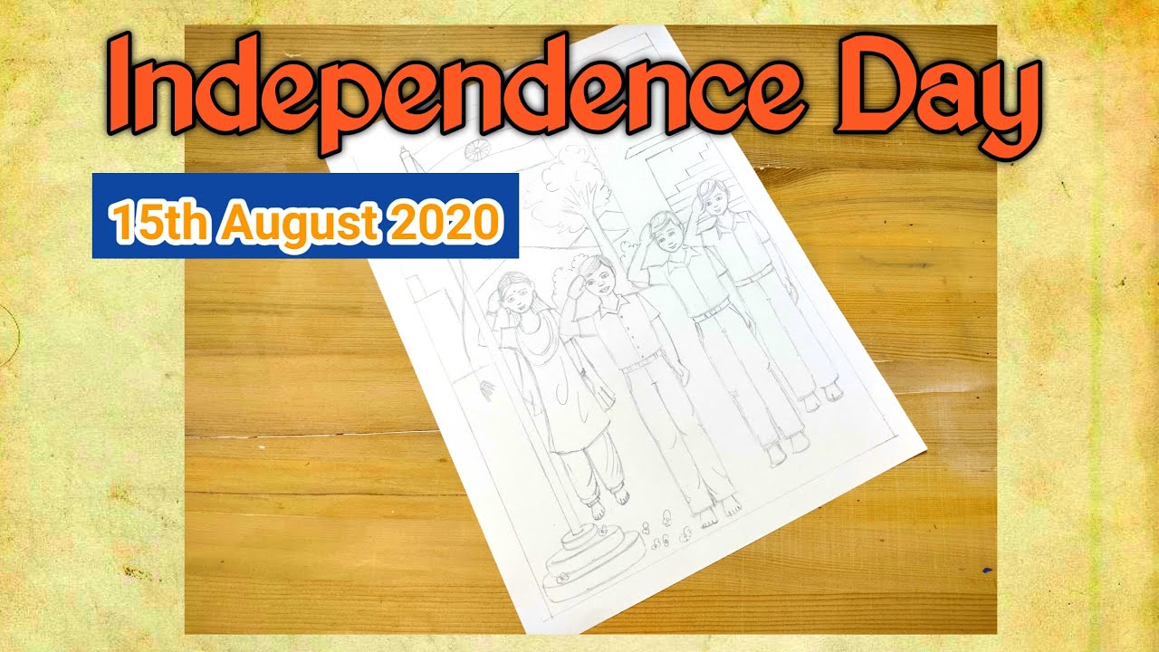 Independence day drawing ll memory drawing - YouTube