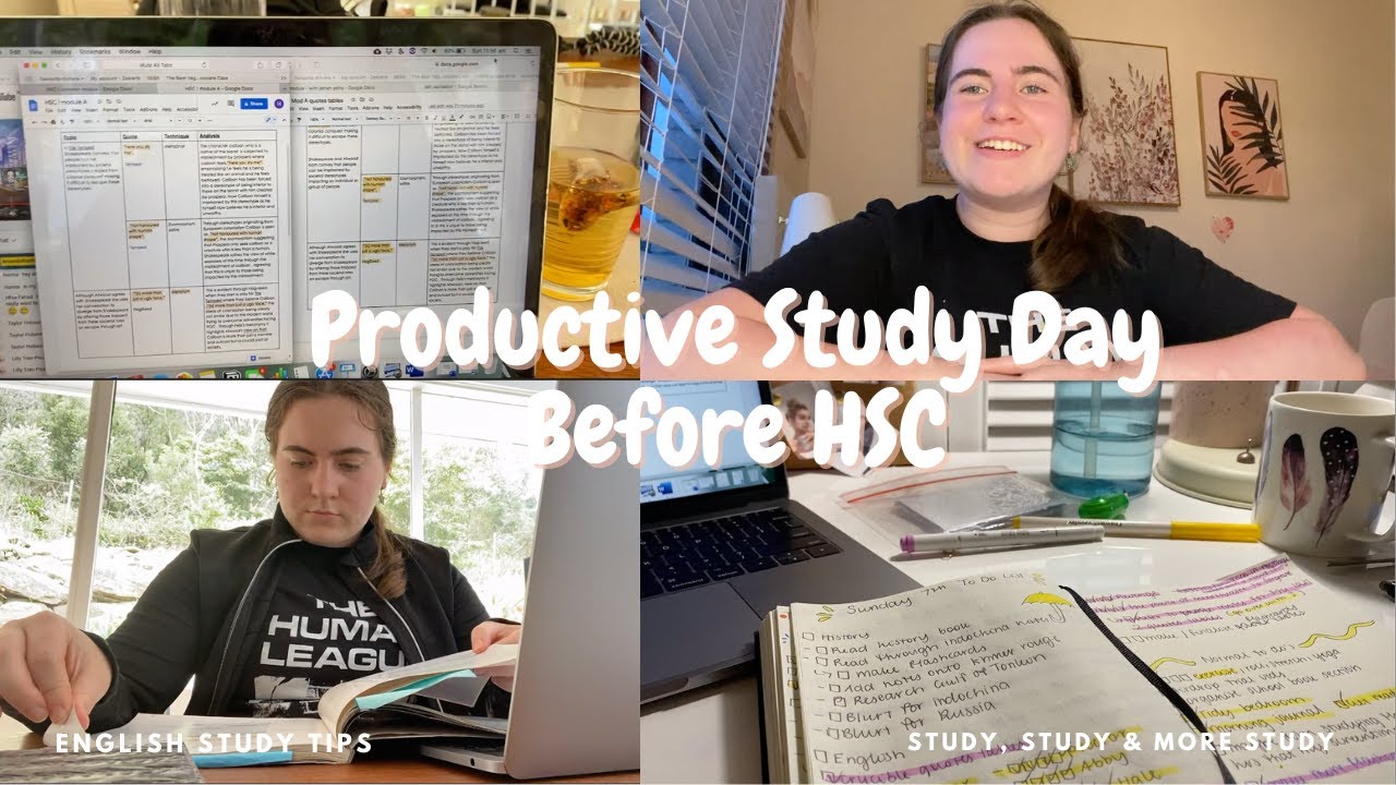 a PRODUCTIVE study day before HSC - YouTube