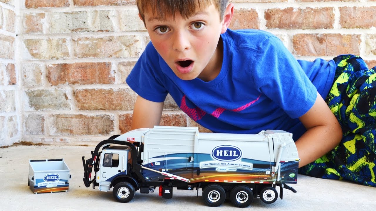 Garbage Truck Videos For Children l First Gear Heil Front Loader ...