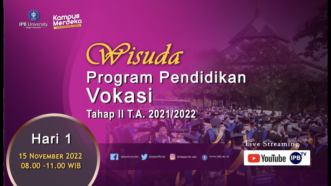 Wisuda Program Pendidikan Vokasi Sekolah Vokasi IPB University Tahap II ...