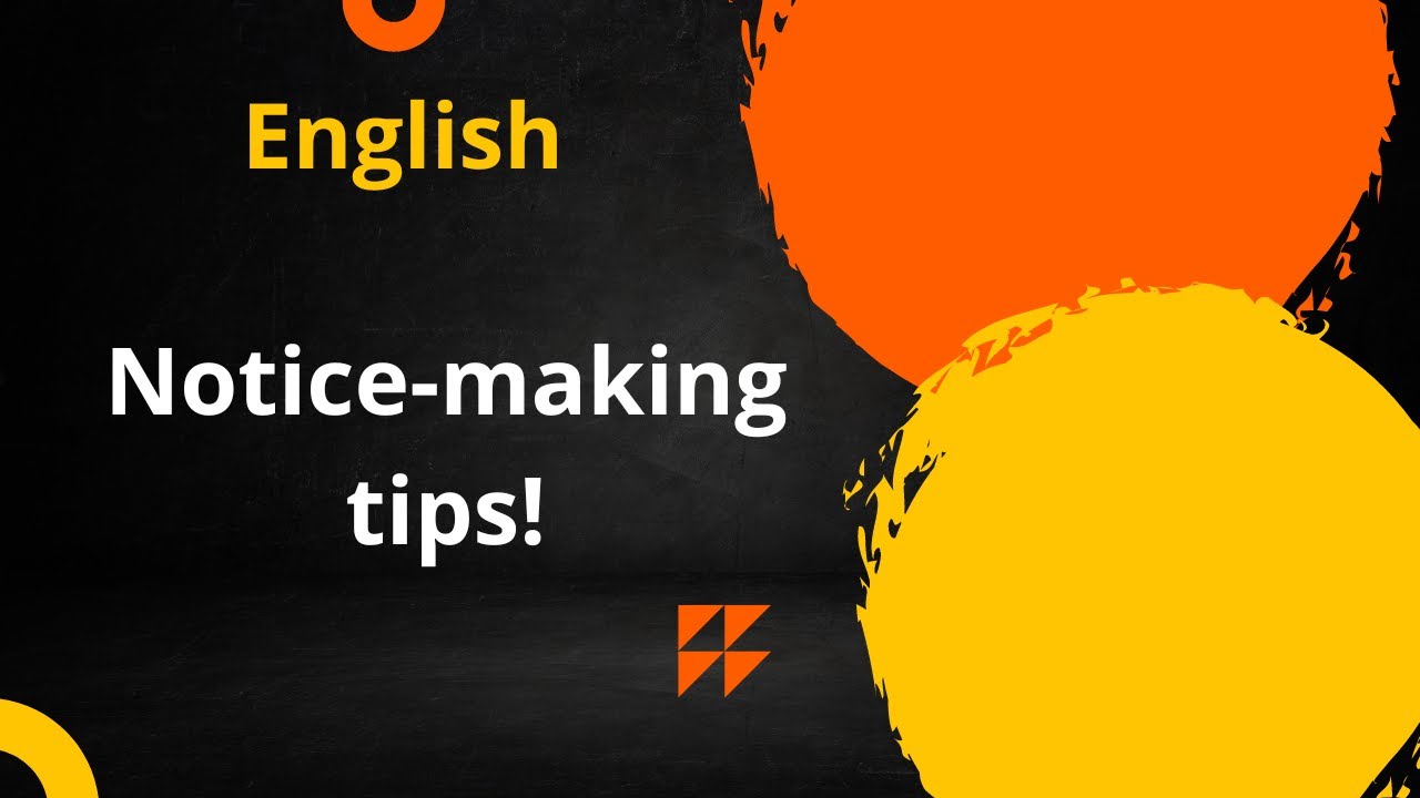 Notice-making tips! | English | Presentation tips - YouTube