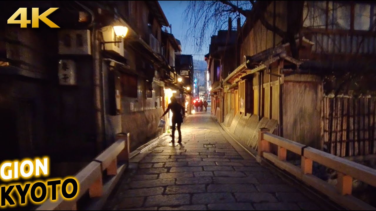 Night stroll at KYOTO's GION, one of the most traditional places in Japan · 4K - YouTube