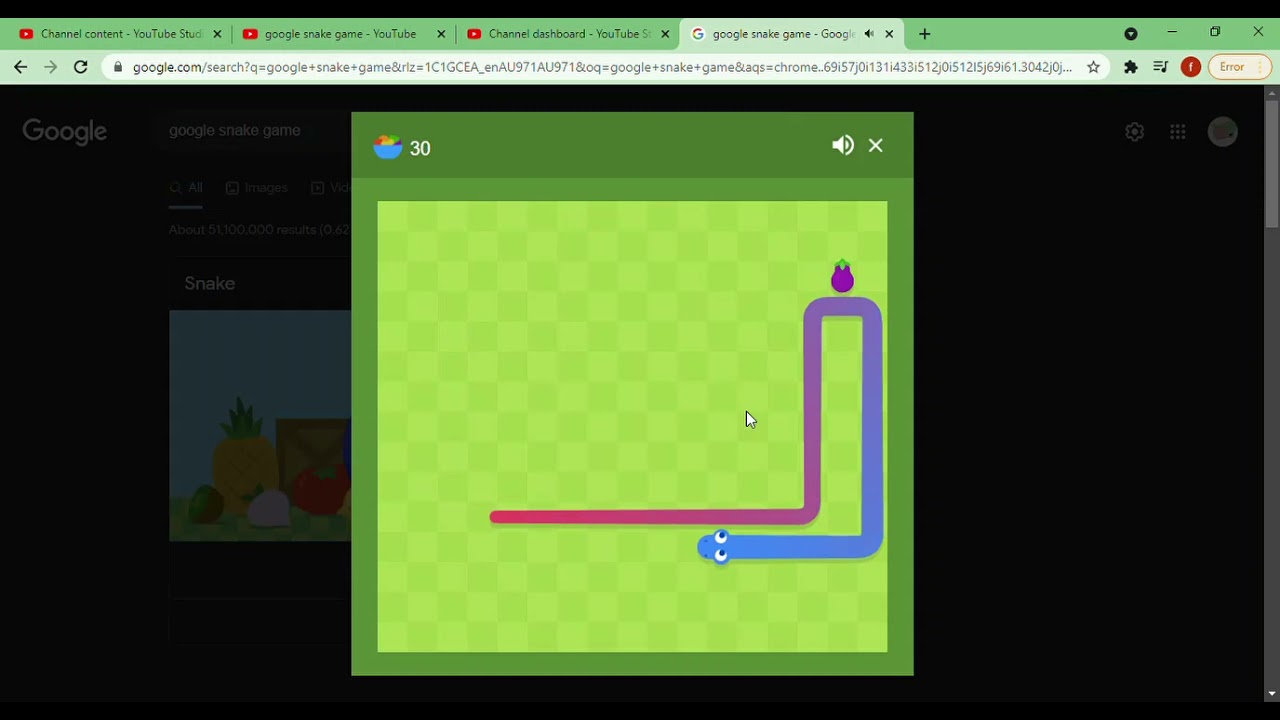 google snake game 2 - YouTube