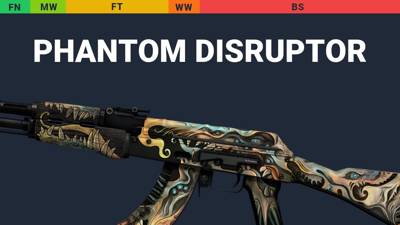 AK-47 Phantom Disruptor - Skin Float And Wear Preview - YouTube