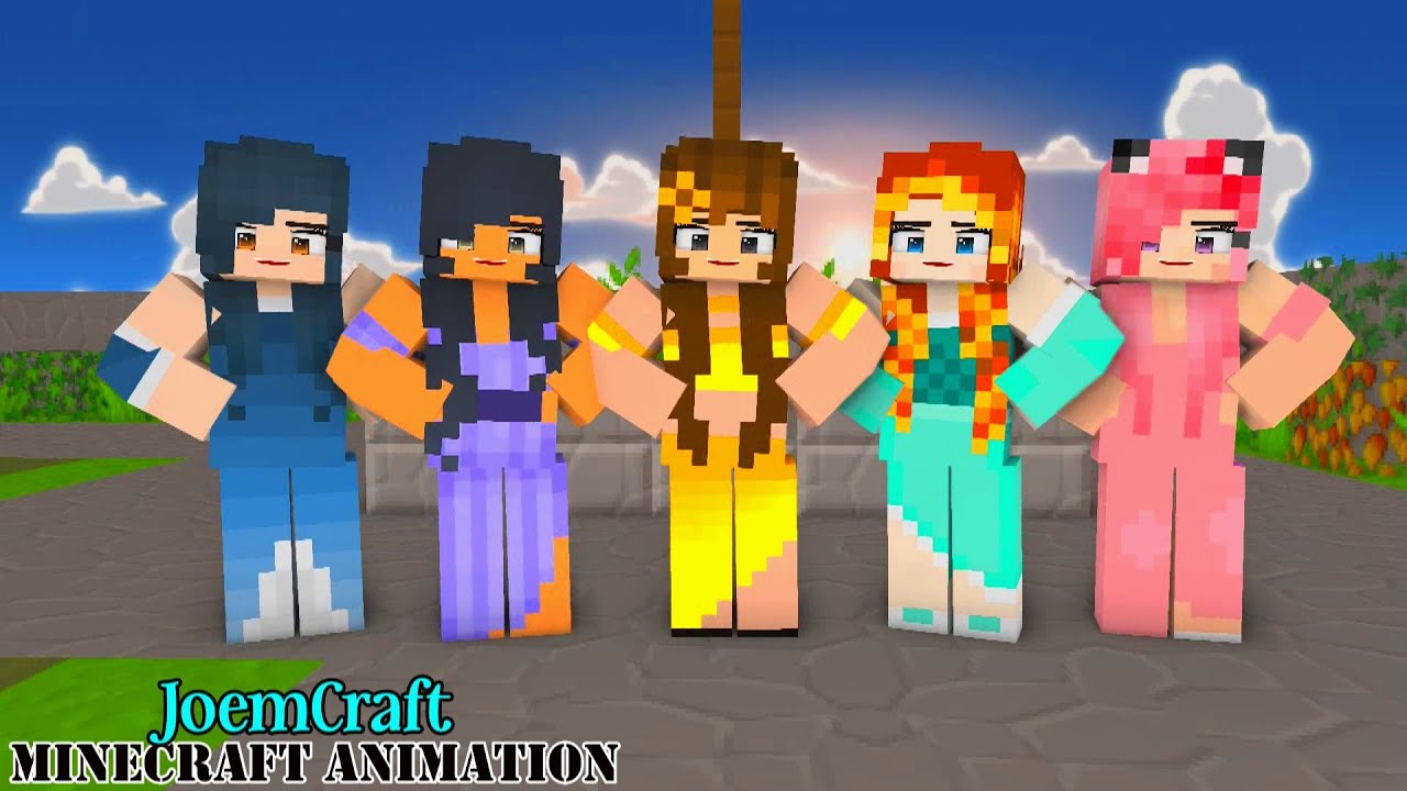 GOMY GOMY DANCE | WOMP WOMP MEME | SHUFFLE DANCE | APHMAU GIRL FRIENDS ...