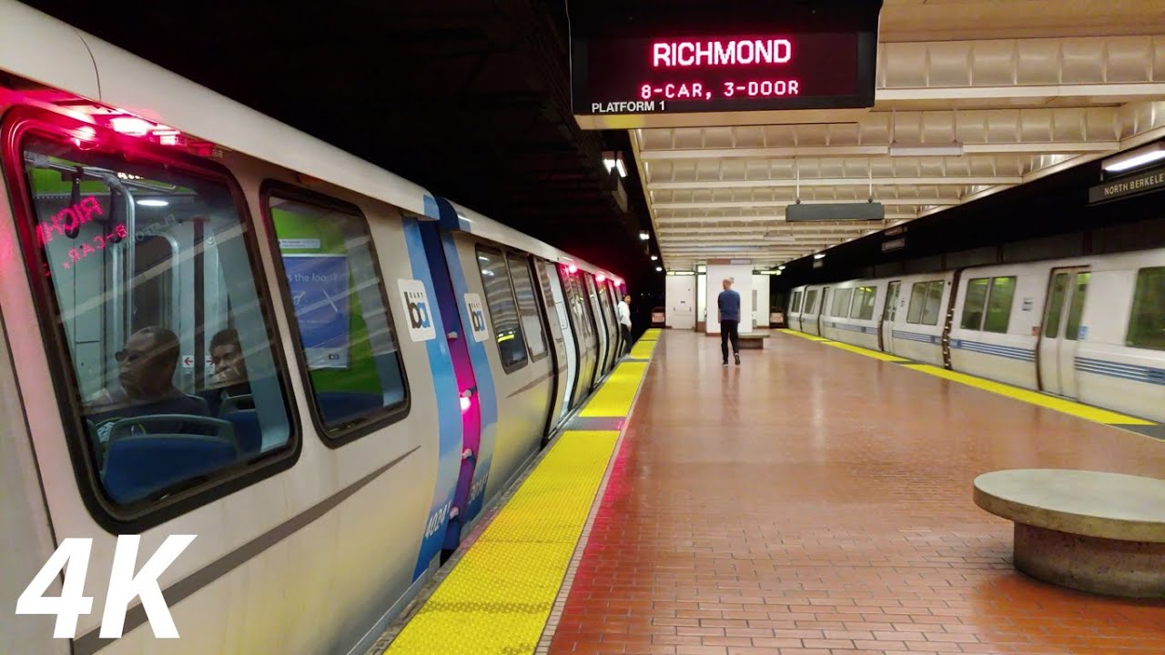 ⁴ᴷ⁶⁰ BART: Fleet of the Future and Legacy Trains at North Berkeley ...