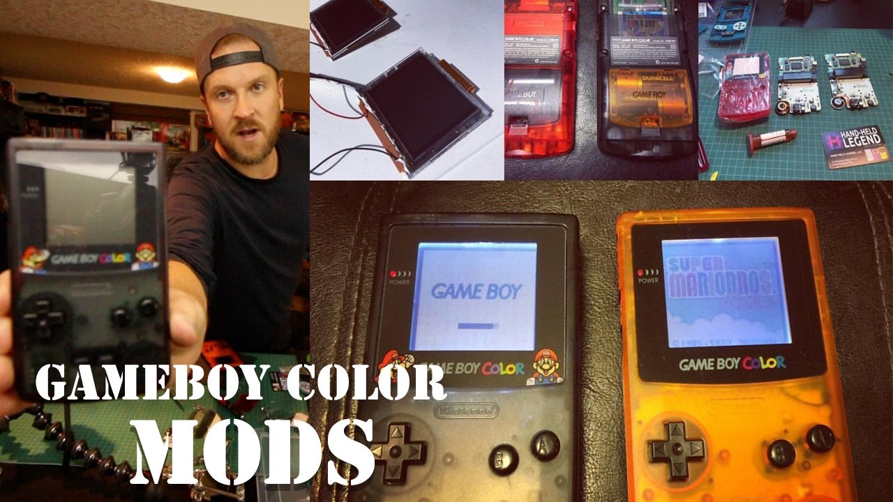 Gameboy Color Front Light Mod - YouTube