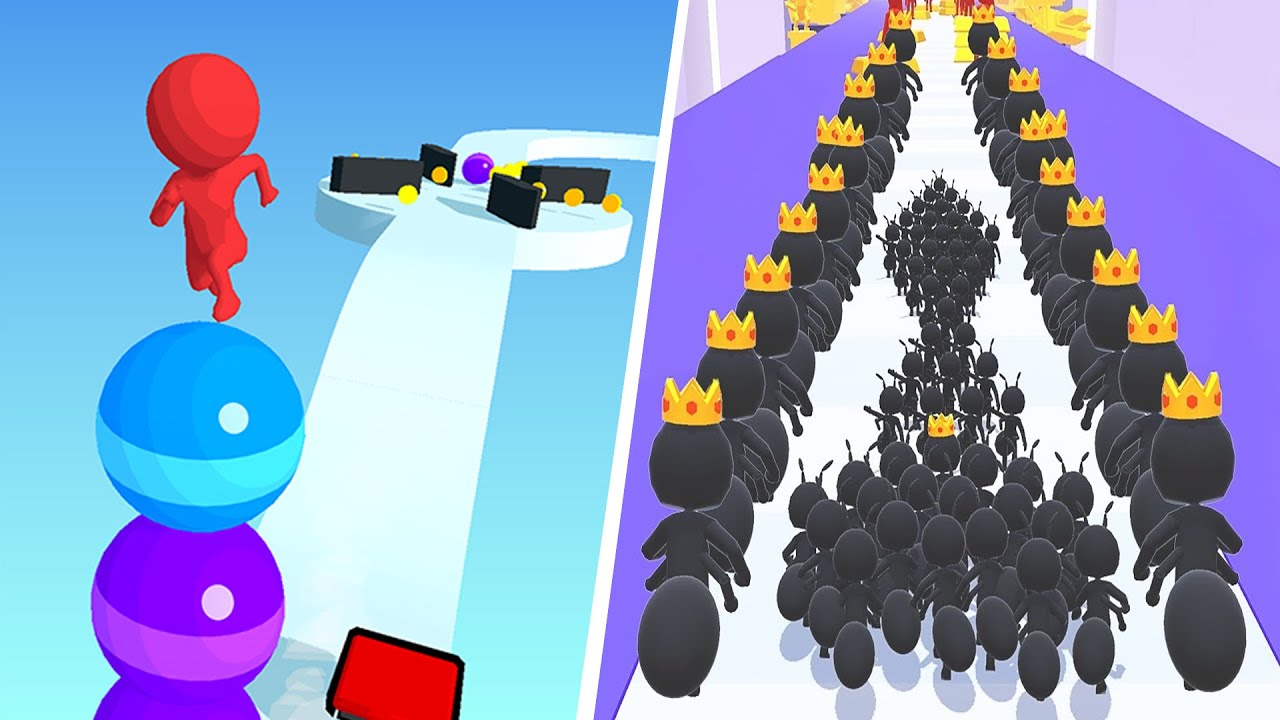 Stack Rider 🆚 Tiny Run 3D🌻🧿🌺🌈Max Levels Walkthrough Android IOS Update ...