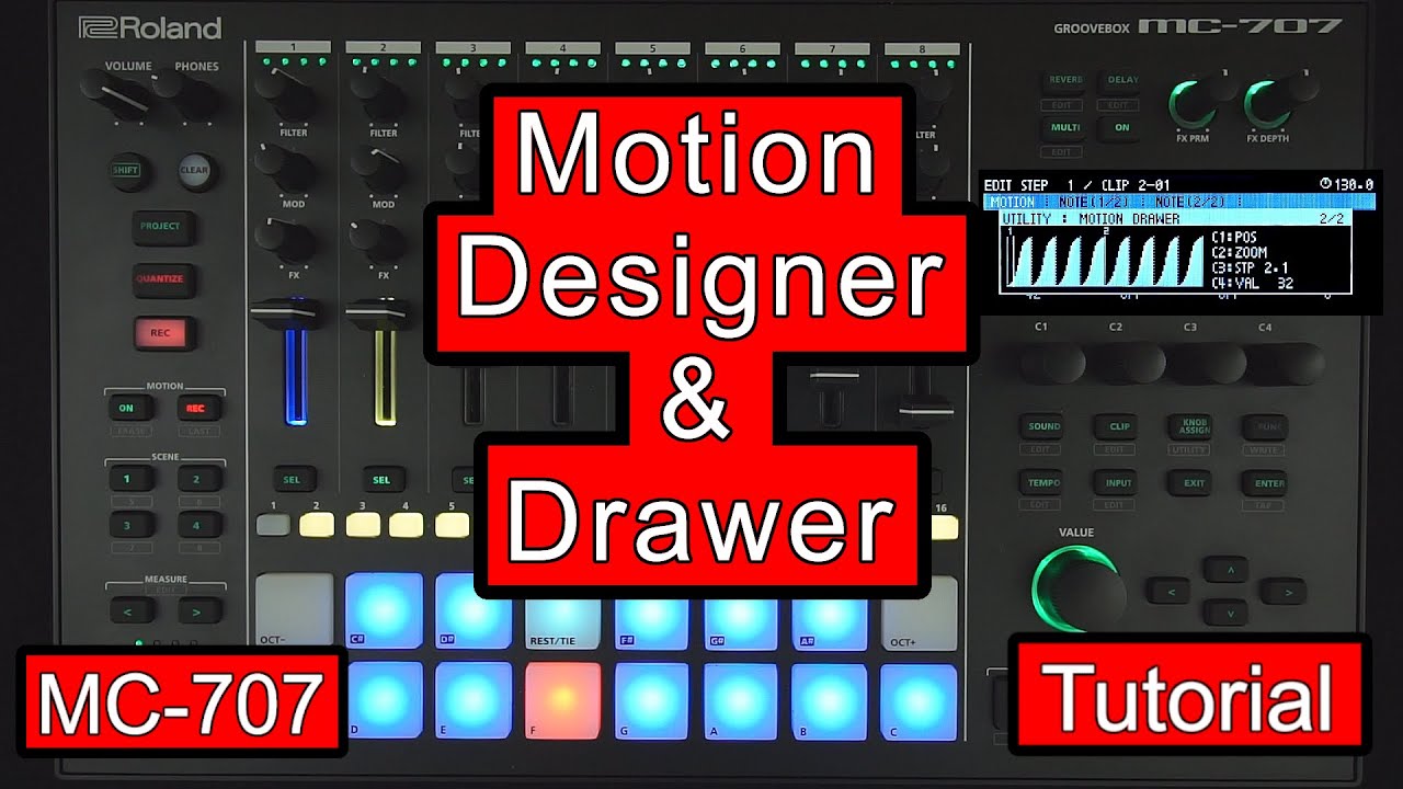 Motion Designer & Motion Drawer Roland MC 707 Tutorial - YouTube