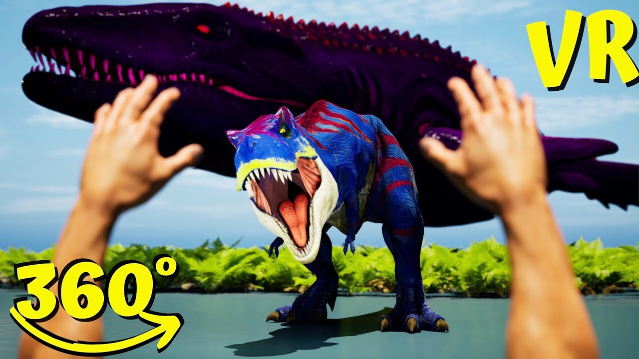 VR 360 Tyrannosaurus dinosaurs - YouTube