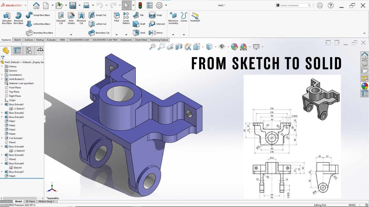 Jump Into SolidWorks: Design Your First Easy 3D Part - YouTube