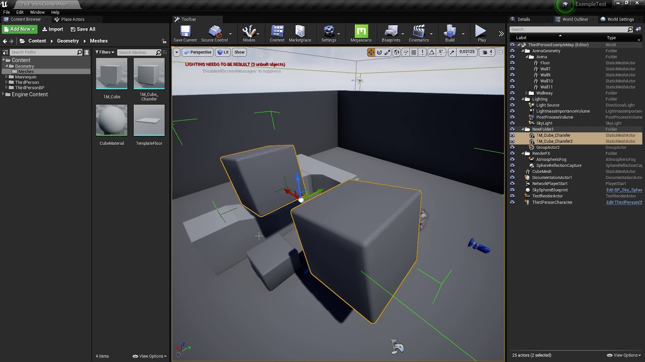 Unreal Engine Branch 02 - World Outliner - YouTube