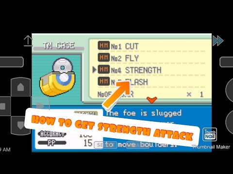 How to get strength attack in Pokemon fire red version - YouTube