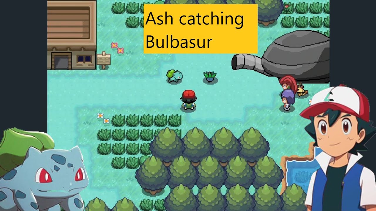 Ash catching Bulbasaur // Ash Story //Pokemon Anime Chronicles - YouTube