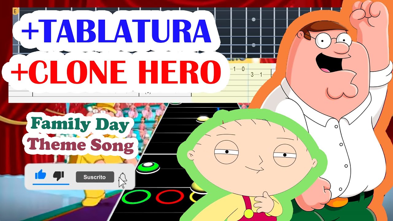 Family Guy - Theme song - Clone Hero + Tablatura + Tutorial - YouTube
