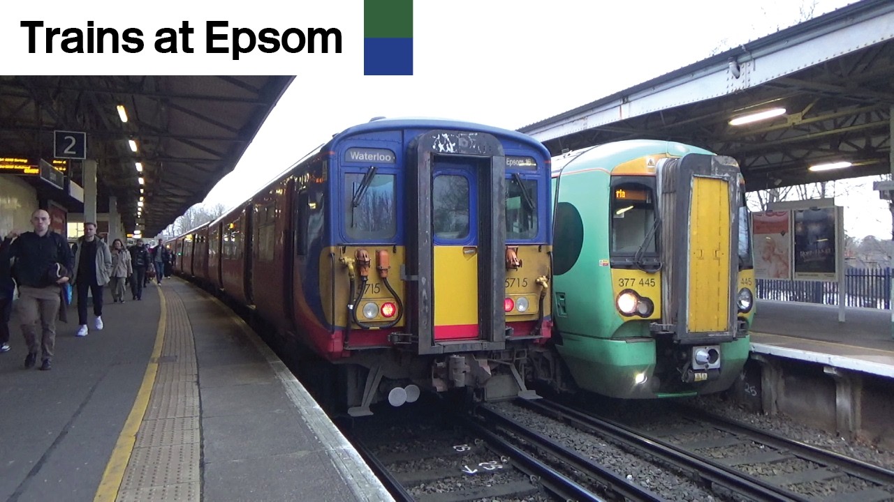 South Western Railway And Southern Trains At Epsom - YouTube