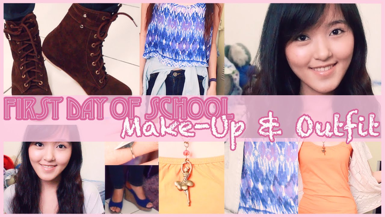 First Day of School Makeup & Outfit ♡ Back to School 2014 | Lily Zhen ...