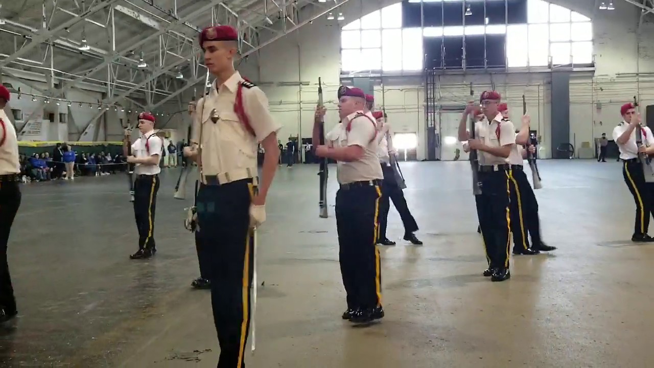 JROTC Marmion Academy High School Armed Drill Performance 2019 - YouTube