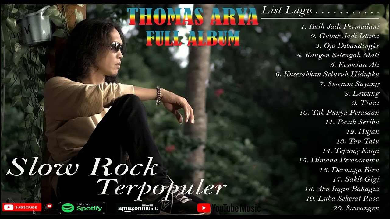 SLOW ROCK TERPOPULER // THOMAS ARYA FULL ALBUM // KUMPULAN LAGU SLOW ...
