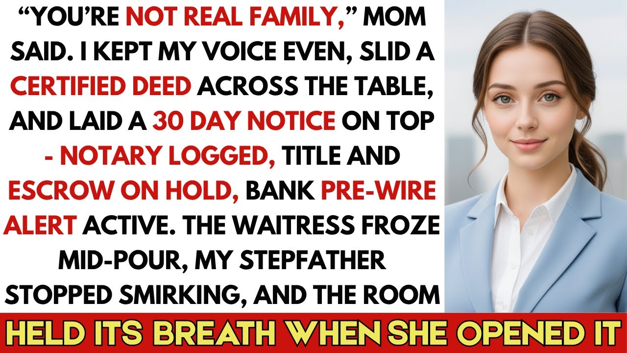 “You’re Not Real Family,” Mom Said. I Slid The Deed Across The Table ...